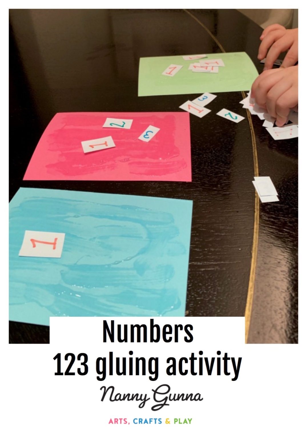 Numbers 1 2 3 gluing activity | nanny_gunna